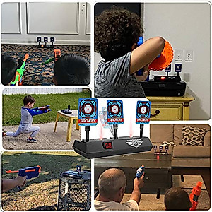Electronic Shooting Target for Nerf Guns, Auto Reset Digital Scoring Targets for Shooting for Kids, Ideal Toys for 3 4 5 6 7 8 9 10+ Year Old Boys and Girls, Stocking Stuffers for Kids