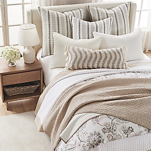 Levtex Home - Ophelia Blush Duvet Cover Set - King Duvet Cover + Two King Pillow Cases - Floral - Taupe Grey Cream Blush - Duvet Cover (106 x 94in.) and Pillow Case (36 x 20in.) - Rayon