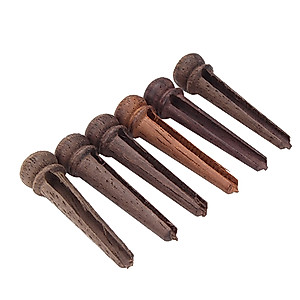 Lovermusic Set of 3 Rosewood Bridge Pins & Bone Saddle & Bone Guitar Nut for Folk Guitar