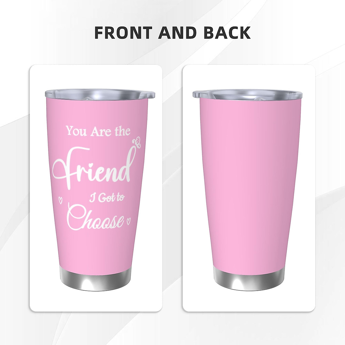 Best Friend Birthday Gifts for Women Friends Tumbler, Bestie Friendship Gifts for Women Best Friend Tumblers, 20oz Insulated Tumbler Drinking Coffee Tea Cups Travel Mug Gifts for Work Friends