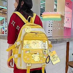 juju Pompompurin Bag Cute Kawaii Stuff - Kawaii Accessories Pompompurin Stuff - Pompompurin Accessories Backpack Cute Backpacks for Adults - Kawaii Bag Japanese Backpack