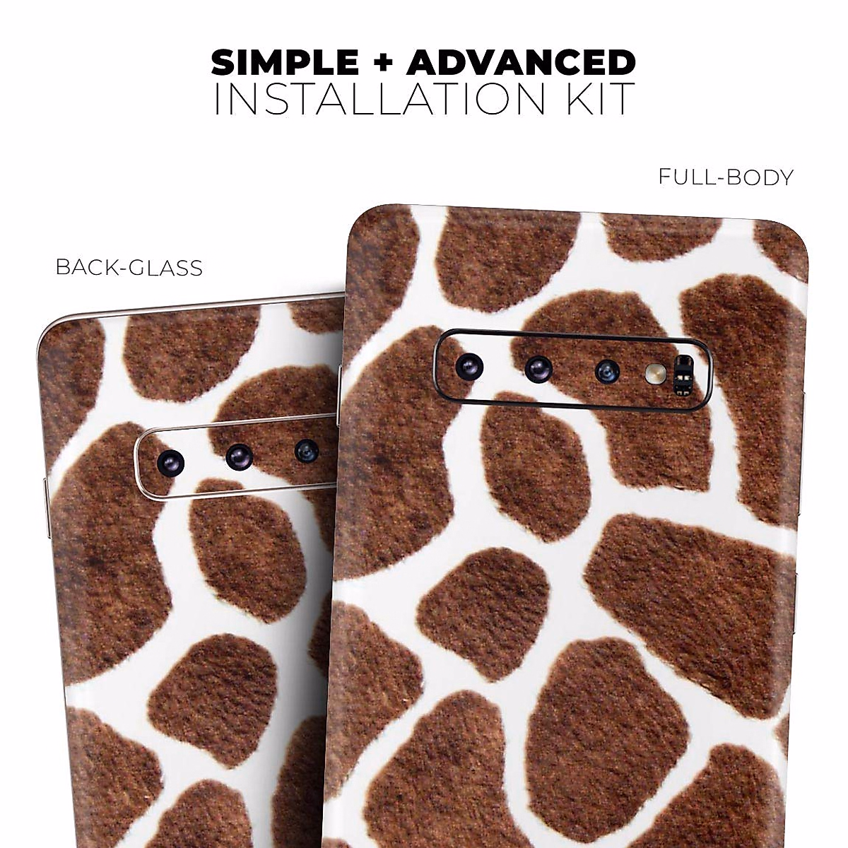 DesignSkinz Real Giraffe Animal Print Protective Vinyl Decal Wrap Skin Cover Compatible with The Samsung Galaxy S20 (Screen Trim & Back Glass Skin)
