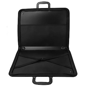 Art Portfolio Case Carry Bag PVC Portable Painting Plate A3 Drawing Sketch Board Storage Bag 14.6 x 18.9 Inches Black