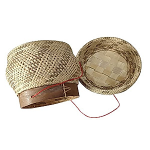 Heavens Tvcz Thai Bamboo Rice Container Basket Laos Traditional Weave Wickerwork Keeping After Steaming Keep Warm