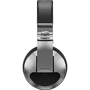 Pioneer DJ HDJ-X10-S - Closed-back Circumaural DJ Headphones with 50mm Drivers, with 5Hz-40kHz Frequency Range, Detachable Cable, and Carrying Case - Silver