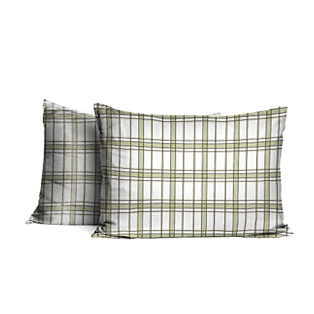 Pointehaven Heavy Weight Flannel Cotton Sheet Set, Twin XL, Plaid Sage