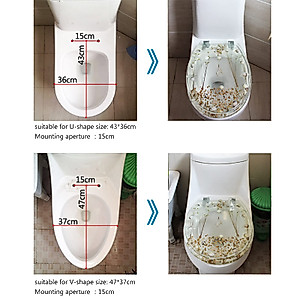 U/V Style Bidet Toilet Seat,Unplugged Intelligent Toilet Lid Spray Fresh Mechanical Nozzle Resin Transparent Design Shell Toilet Seats (CQ-5835)