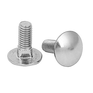 YXQ 8Pcs M6x16mm Carriage Bolts Square Neck Metric DIN603 Fully Thread 304 Stainless Steel