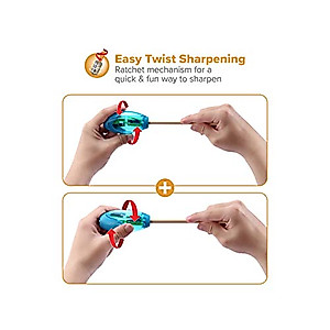 Bostitch Office Twist-N-Sharp Manual Pencil Sharpener, Double Hole, 3-Pack