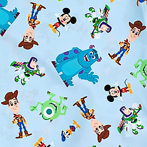 Disney Pixar Toy Story Monsters Inc. Mickey Mouse D100 Infant Baby Boys Rash Guard and Swim Trunks Outfit Set Blue 24 Months