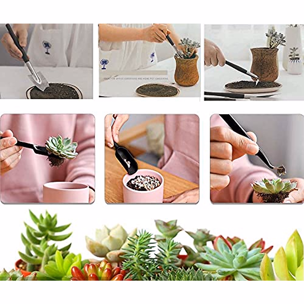 AFAKE Garden Tools Set for Men and Women,Miniature Succulent Tool Kit Seed Starter Care,Heavy Duty Gardening Tools Kit Gardening Gifts,Gardening Hand Tools Supplies for Gardener