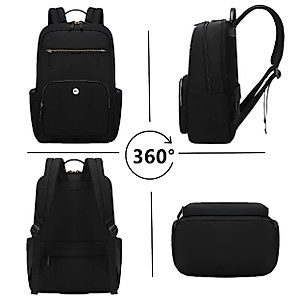 QHRIDS Travel Laptop Backpack 15.6 Inch Anti Theft Work Laptop Bag Large College Water Resistant Casual Daypacks Business Hiking Computer Backpacks for Women