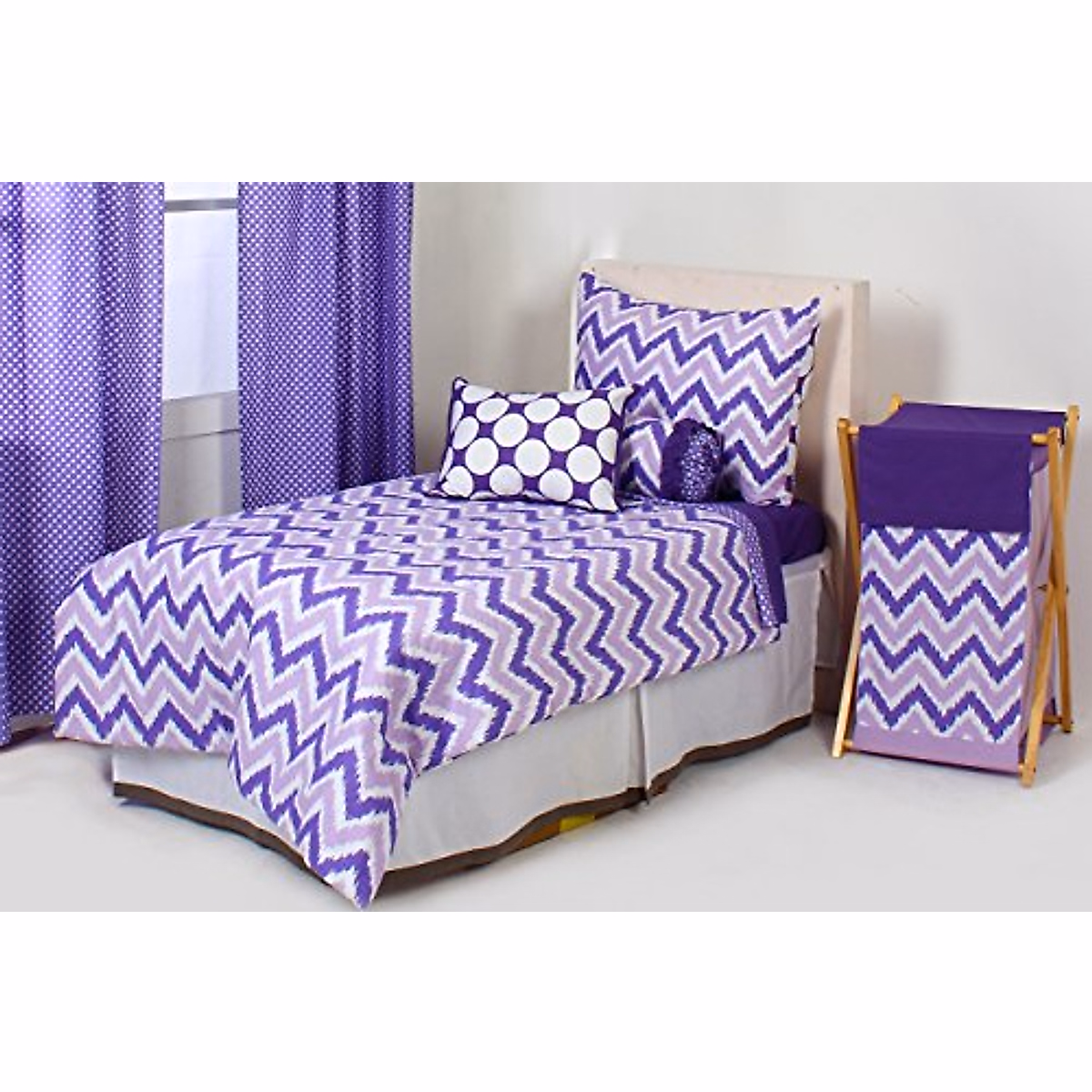 Bacati - Mix N Match Zigzag Hamper (Purple)