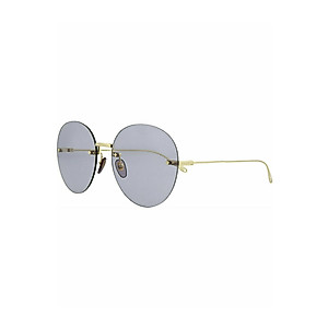Gucci Round/Oval Sunglasses Gold Gold Violet Luxury Eyewear Made In Japan Metal Frame Designer Fashion for Everyday Luxury