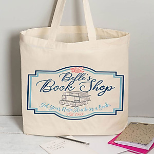 BLUPARK Movie Character Princess Tote Bag - Book Lover Gift and Movie Inspired Merch (Book Shop Design)