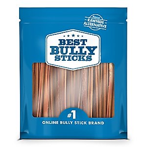 Best Bully Sticks 6 Inch All-Natural USA-Baked Bully Sticks for Dogs - 6” Easily digestible, 100% Grass-Fed Beef, Grain and Rawhide Free | 18 Pack