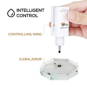 LASHVIEW Eyelash Extension Glue,Lash Extension Glue,Precise Drop Technology Glue,Accurate 0.03ml Per Drop,Maximum Bonding Power,1 Sec Dry Time,Long-Lasting Time,10ml