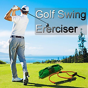 KIKIGOAL Golf Exerciser Resistance Bands Exercise Fitness or Pilates Workout Gym Sports Swing Cord