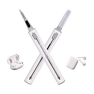 Cleaner Kit for Airpods Pro 1 2 3 Multi-Function Cleaning Pen, 3 in 1 Multifunctional Cleaning Pen for Wireless Earphone, Bluetooth Headphone, Earphone Case, Keyboard, Camera (White)
