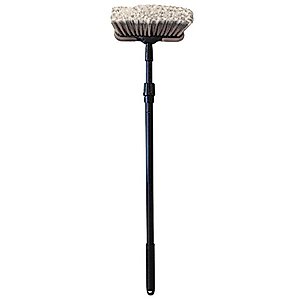 Carrand 93063 Deluxe Car Wash 8" Dip Brush with Bumper and 27-48" Extension Handle , Black