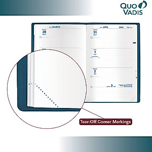 Quo Vadis 2023 Hebdo - Weekly/Monthly Planner - 12 Months, Jan. to Dec. - 6 1/4 x 9 3/8" - Grained Faux Leather Kali Copper Covers - Productivity Time Mangement Organizer