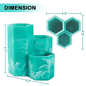 SZYRL Toothbrush Holder for Bathrooms Toothpaste Holders Stand Bathroom Organizer for Toothbrush Makeup Brushes Holder Resin of Marble Pattern