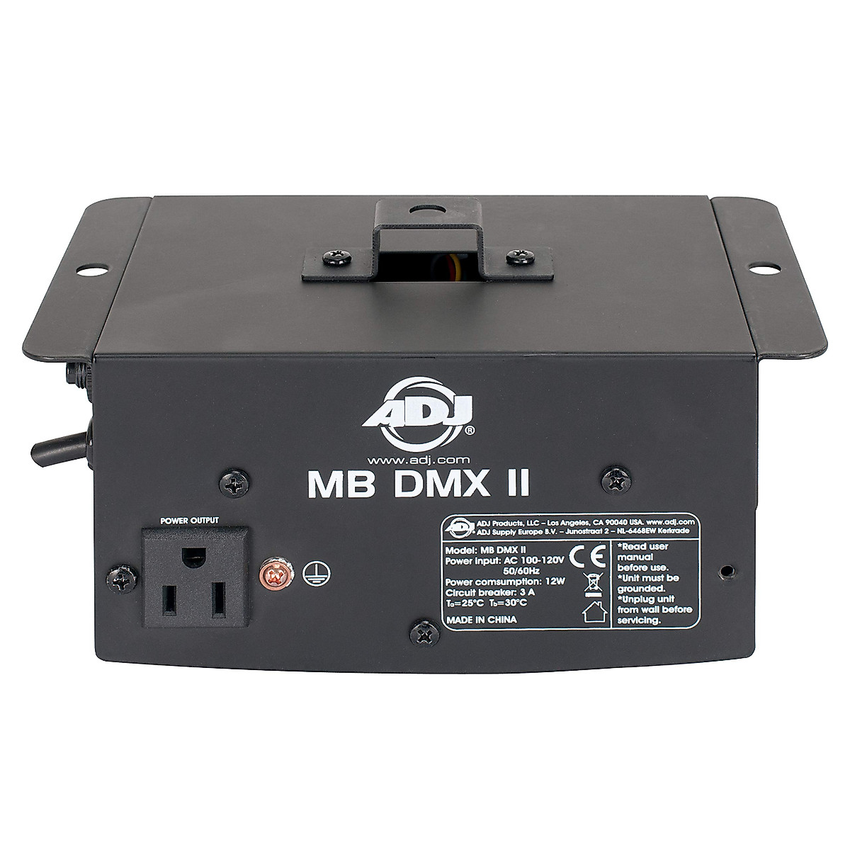 American DJ DMX controllable heavy duty mirror ball motor 20 inch mirror ball max also has on off switchable outlet for pinspots