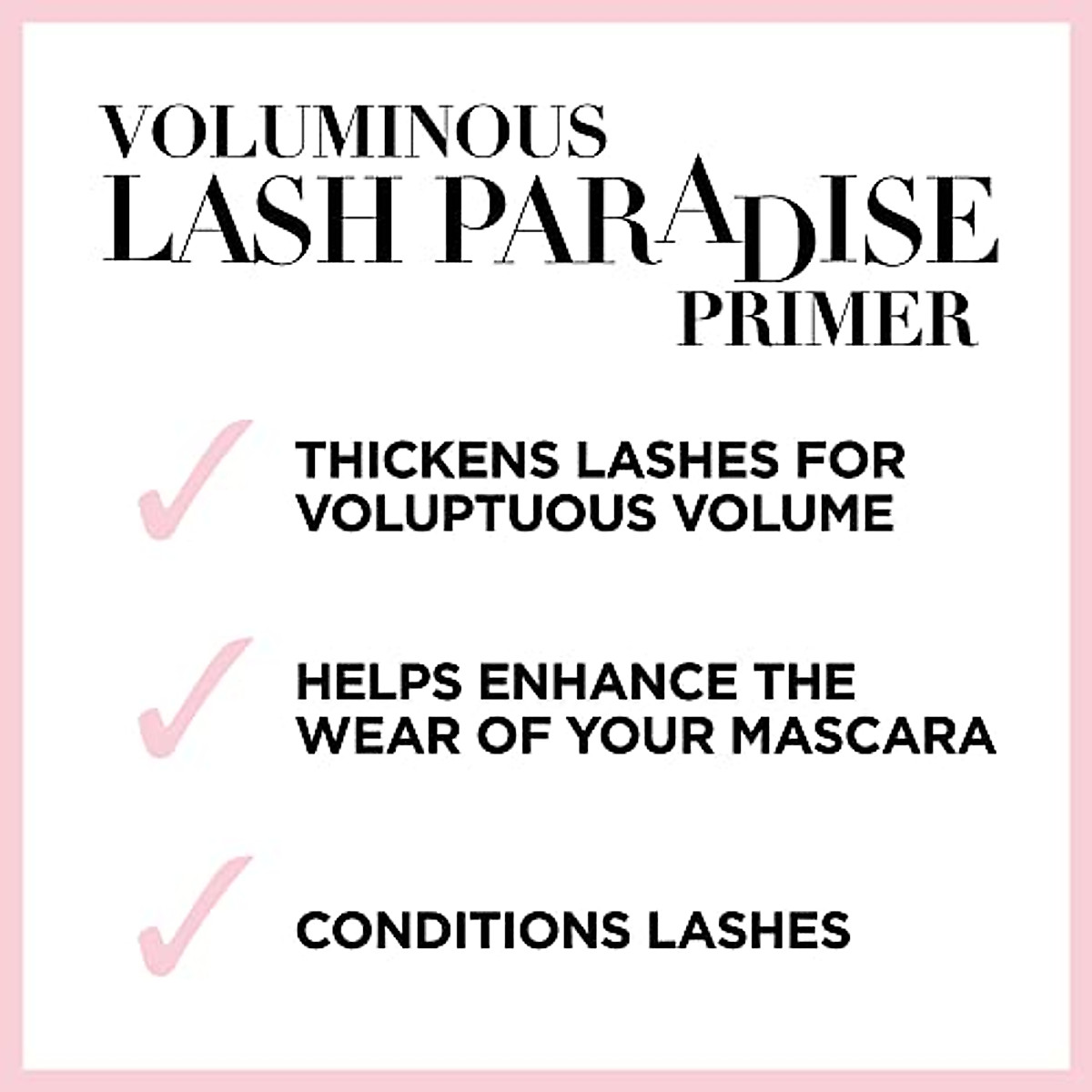 L'Oreal Paris Cosmetics Voluminous Lash Paradise Mascara Primer Base, Millennial Pink, 0.27 Fluid Ounce