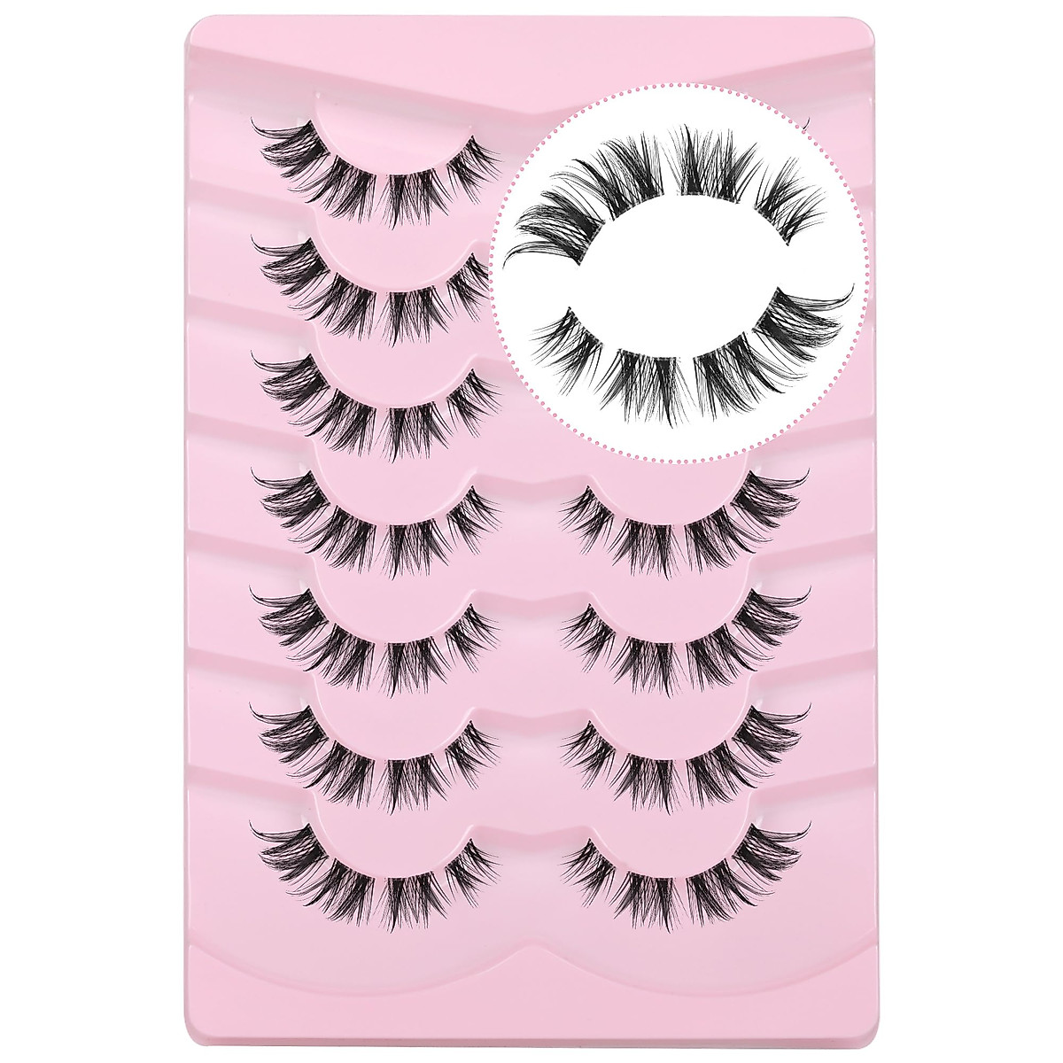 Cluster Lashes 56 Wisps DIY Lashes Natural Look Cat Eye Clear Band Mink Lashes Pack Wispy Fluffy 3D Curl False Eyelashes by ALICE