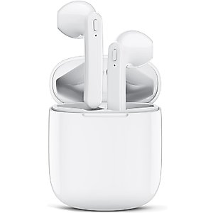 BEBEN Wireless Earbuds 35H Playtime Waterproof Bluetoth Ear Buds, Touch Control Stereo Sound Bluetooth Earbuds with Mic, Wireless Headphones with Type C Charging Case for iPhone Android (White)