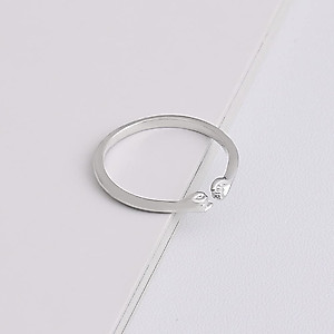 OIDIMS Cute Pinky Swear Thin Tail Rings for Women Hand Gestures Finger Ring Expandable Stacking Dainty Fashion Daughter Adjustable Open Size Promise Minimalist Birthday Best Friends Bff Gifts