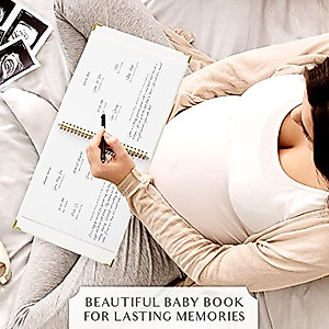 Keepsake Baby Memory Book for Boys and Girls – Timeless First 5 Year Baby Book – Gender Neutral Linen Baby Journal Scrapbook or Photo Album - A Milestone Book to Record Every Event from Birth to Age 5