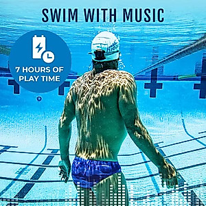 H2O Audio Interval - Swimming Headphones Made for Apple Watch with Bass-Amplified Surge S+ Swimming Earbuds - Bluetooth Swimming Headphones for Underwater Sports - 6-Hour Playtime - Waterproof IPX8