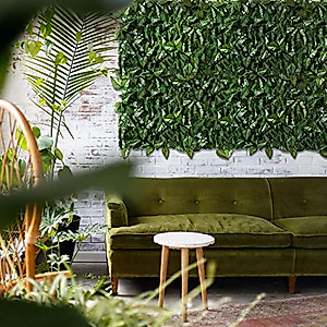 ECOOPTS Expandable Artificial Ivy Fence Wall Décor Faux Ivy Privacy Fence Screen Plant Leaves Covering Decoration for Home Backyard Garden, 58"x393", 1 Piece