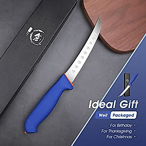 DRAGON RIOT Premium Boning Knife for Meat Cutting 6 Inch BBQ Brisket Meat Trimming Butcher Knife - Stainless Fish Fillet Turkey Carving Knife
