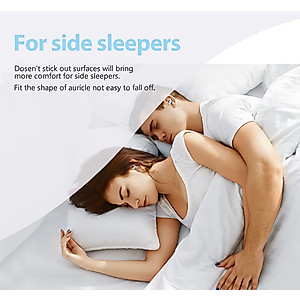 Silicone Ear Plugs for Sleeping - BUENSUENO 2 Pairs Reusable Washable Earplugs for Sleep, Work，Swimming, for Noise Cancelling, Sound Blocking Sleeping, Concert (Light Blue Star)…