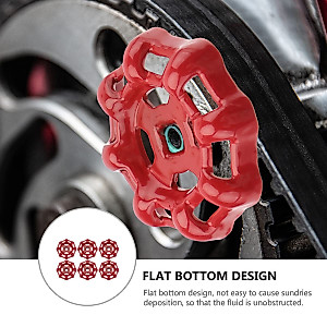 DOITOOL 18PCS Outside Faucet Handles Replacement Faucet Round Wheel Handle Square Stem Hole Hose Bib Handle Cast Iron Water Spigot Handle