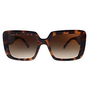 Versace VE 4384B 944/74 Havana Plastic Square Sunglasses Brown Gradient Lens