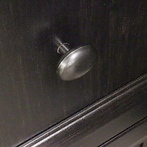 Sauder Edge Water Library With Doors, Estate Black finish