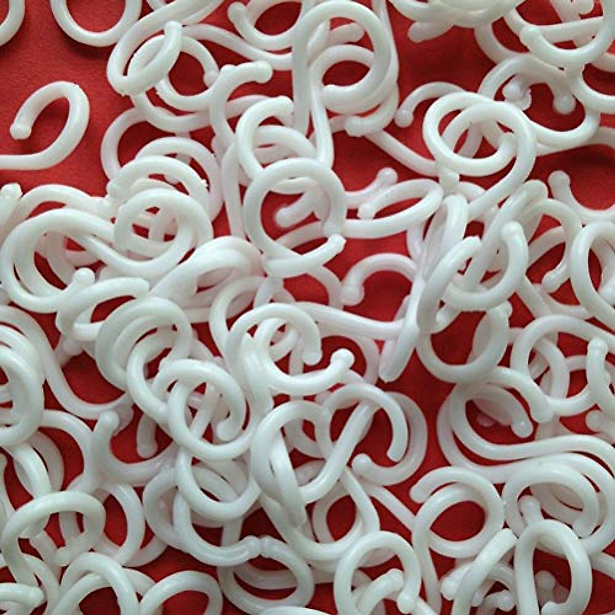 Artibetter 100PCS Plastic S Hook Hanger Kitchen Bathroom Hanging Pot Hook(White)