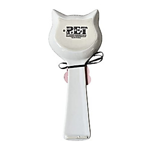 Home Essentials Cat Spoon Rest - Are You Kitten Me Right Meow - White Ceramic Cat Spoon Rest for Stove Top, 9''x3.9''x0.75''