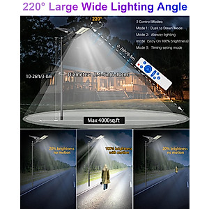 JAYNLT 6000W Solar Street Lights and 8500W Solar Street Lights for Driveway,Yard