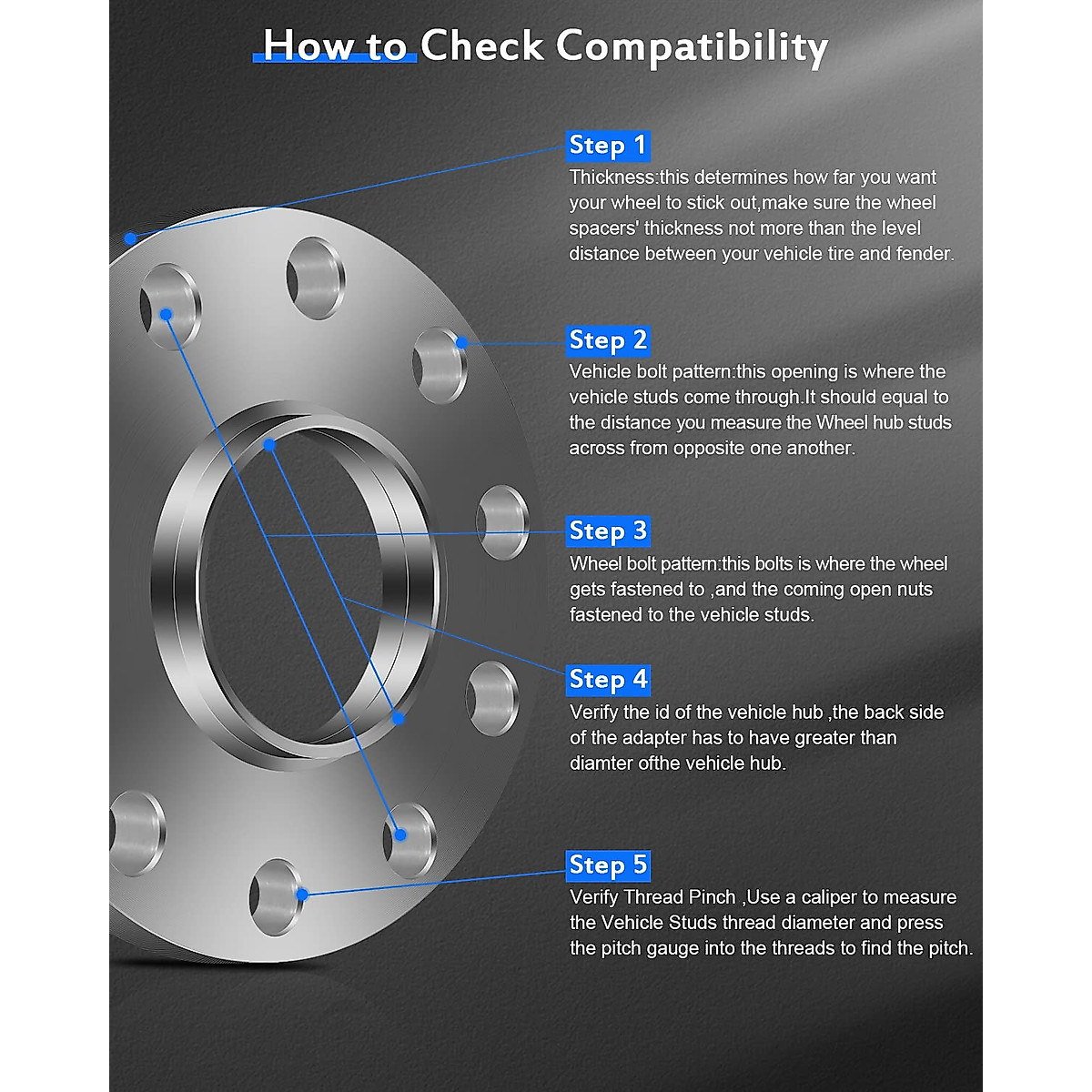 ECCPP 2PCS 5 Lug Wheel Spacers 15mm 5x130mm to 5x130mm for 2010-2016 for Cayenne for Boxster for Cayman for Panamera 1999-2015 for 911