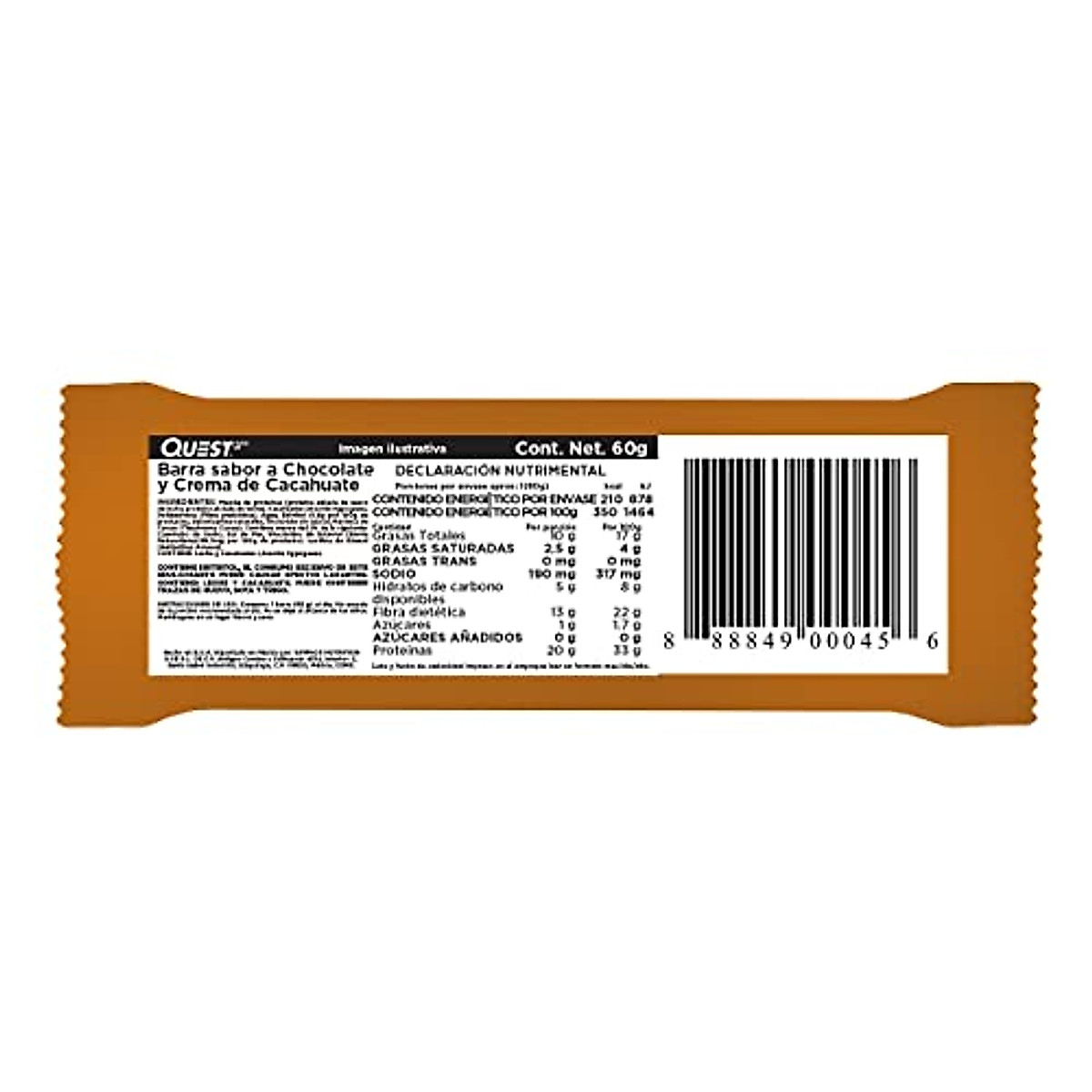 Quest Nutrition Protein Bar, Chocolate Peanut Butter, 2.12 Ounce, 12 Count