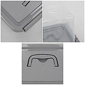 Ggbin 3.5 Quart Latch Storage Box, 4 Packs, Small Plastic Bin with Lid, F