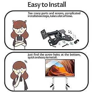 Universal TV Stand, TV Pedestal Feet, TV Stand Legs for 27 28 29 30 32 37 40 55in LCD LED OLED TCL/LG/KONKA Smart TV, Black