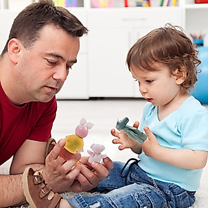 20PCS Finger Puppets - Finger Puppets for Toddlers 1-3 with Storytelling and Playtime Fairy Tales with Mini Stuffed Animals Plush Cartoon Puppet Theater Puppets for Kids, 3 inches