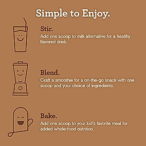 Amazing Grass Kidz Superfood: Vegan Protein & Probiotics for Kids with Beet Root Powder & 1/2 Cup of Leafy Greens, Extreme Chocolate, 15 Servings