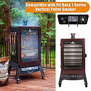 Digital W/LCD Display Control Board Replacement Parts Kit Compatible with P7-7.0/PBV7P1 Pit BOSS 7 Series Vertical Pellet Smokers, Include Meat Probe, Temperure Sensor Probe, and Igniter Hot Rod