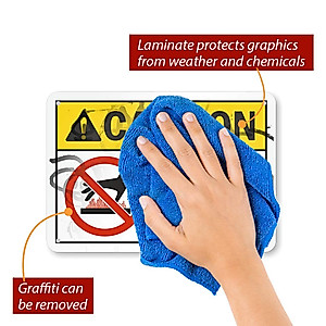 SmartSign "Caution - Burn Hazard, Hot Surfaces, Do Not Touch" Sign | 7" x 10" Aluminum